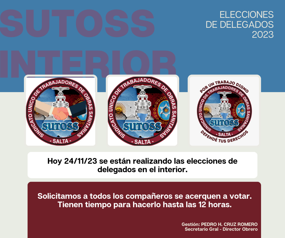 ELECCIONES DE DELEGADOS 2023 – Sutoss